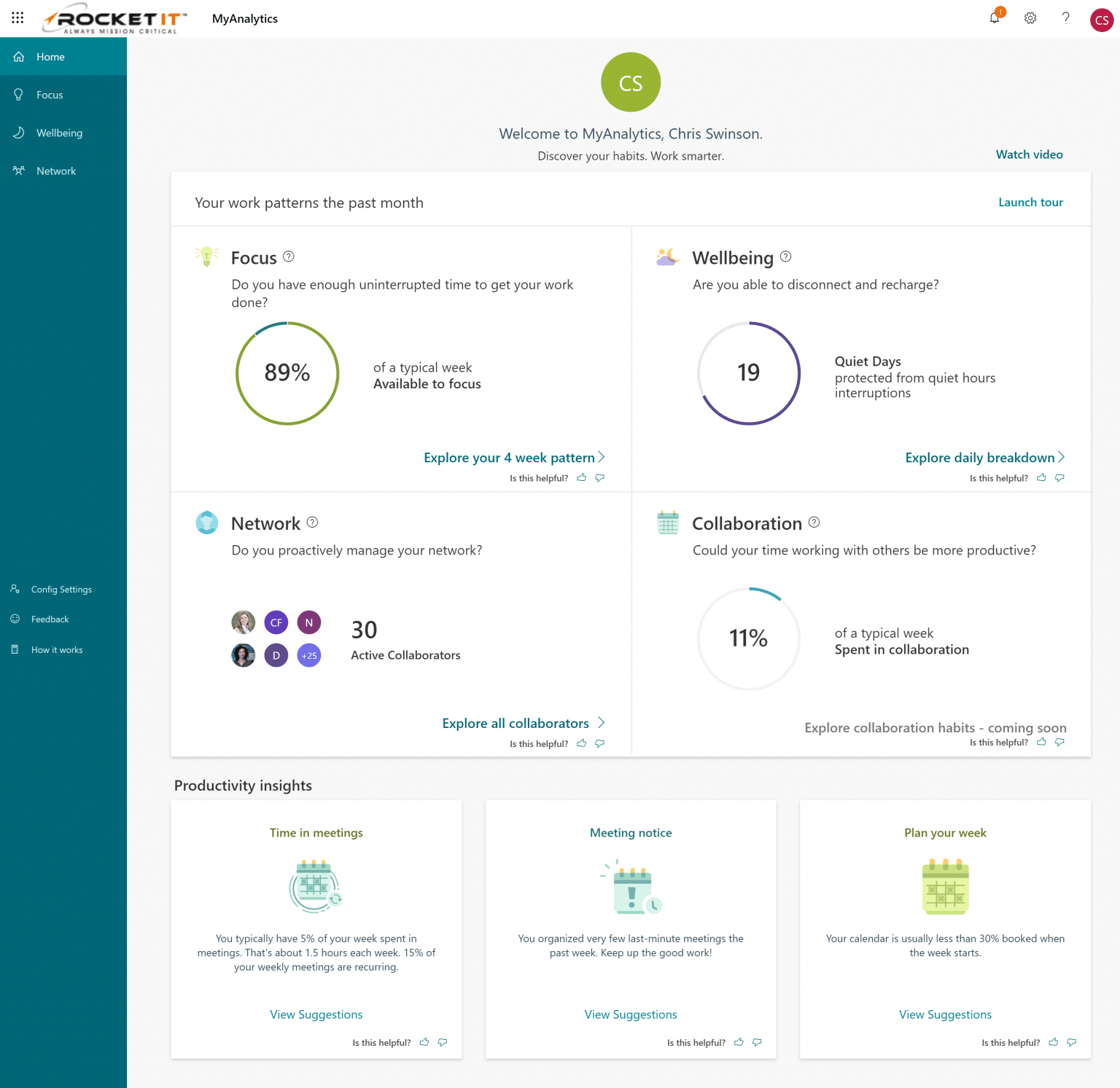 What is Microsoft MyAnalytics? | Office 365 Outlook Insights